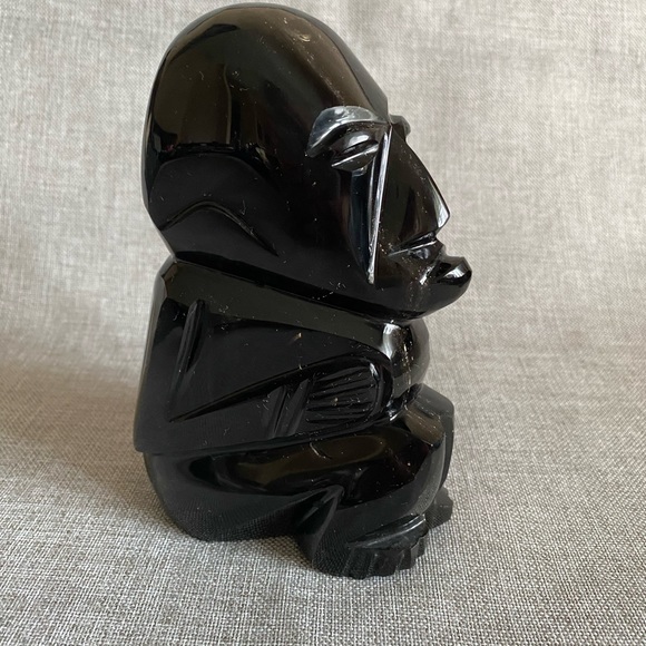 Art | Vintage Carved Obsidian Aztec Mayan Sculpture Figure Statue 6 3 ...